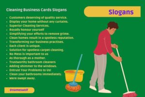 150+ Cleaning Business Cards Slogans for Startups - NamesWolf
