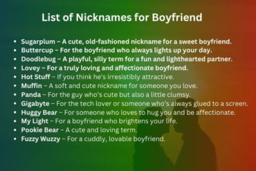150+ Nicknames for Boyfriend That Strengthen Your Relationship